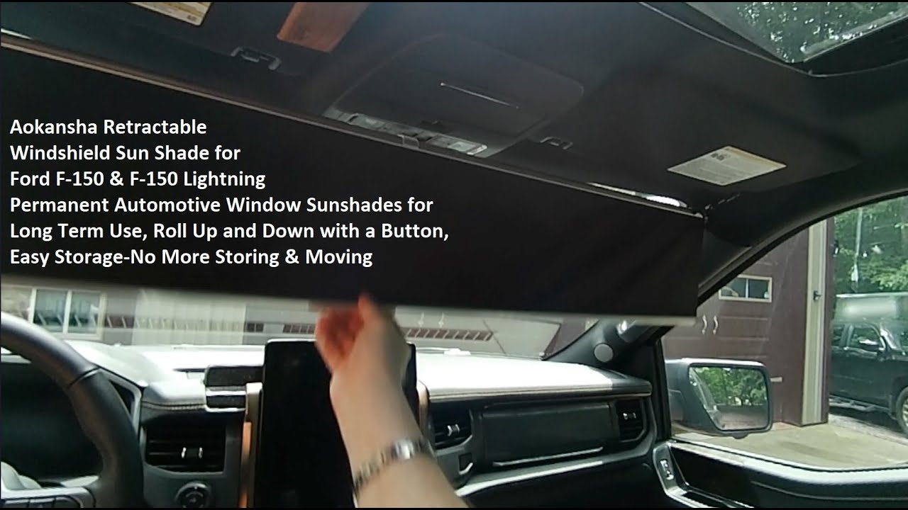 Aokansha Retractable Windshield Sun Shade for Ford F-150 & F-150 ...