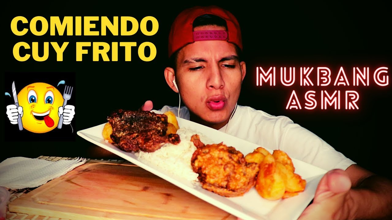 COMIENDO CUY CROCANTE Y CUY AL MANÍ- Comida Peruana ASMR. - YouTube