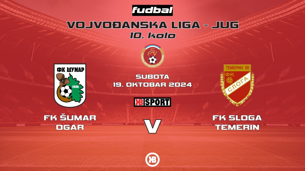 FK Šumar (Ogar) - FK Sloga (Temerin) 2:2 | 19.10.2024 - YouTube