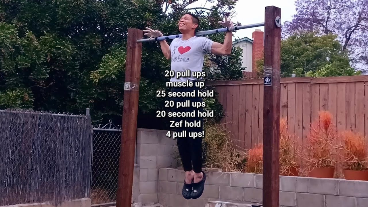 20 pull ups to muscle up to a 25 second hold to 20 pull ups 20 second ...