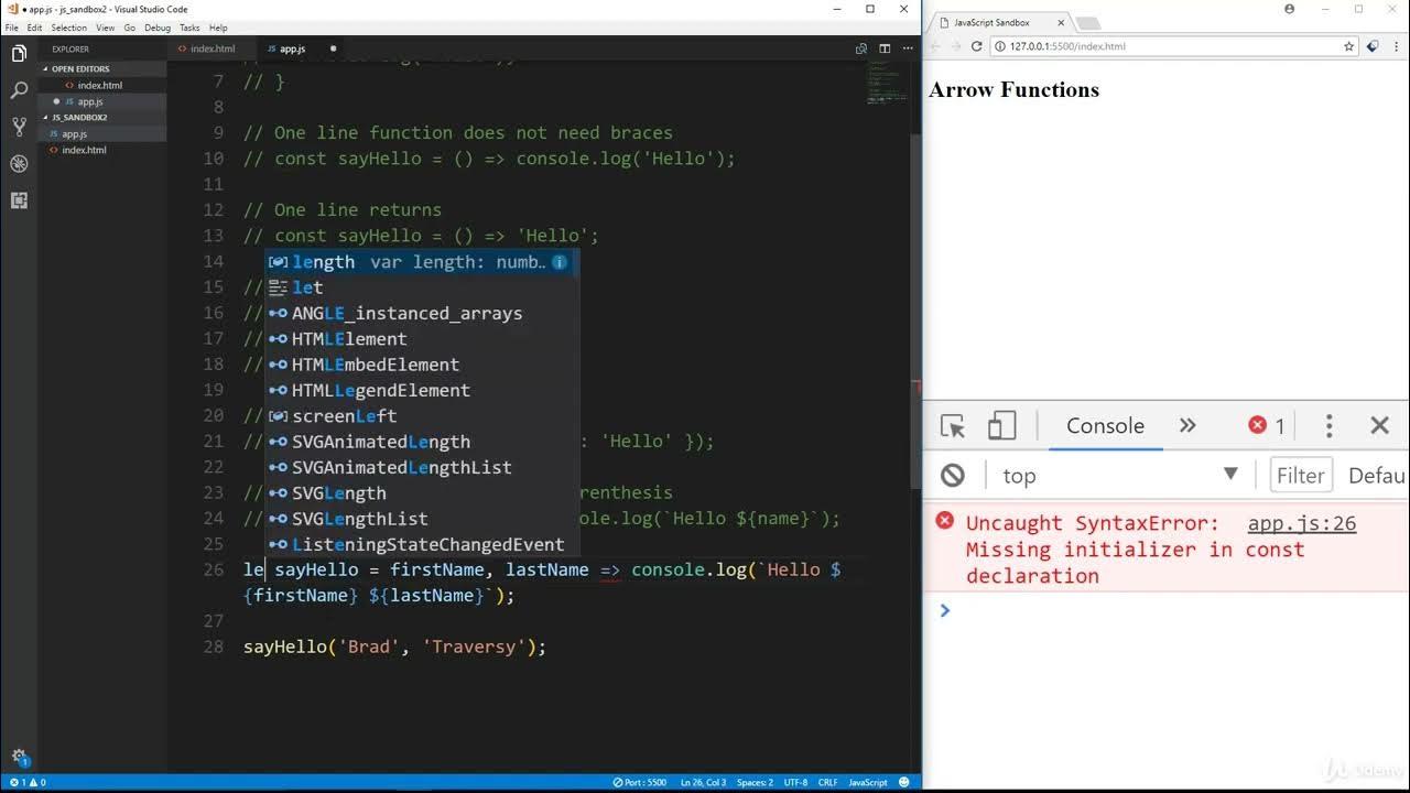 Asynchronous JavaScript 13 - Arrow Functions - YouTube