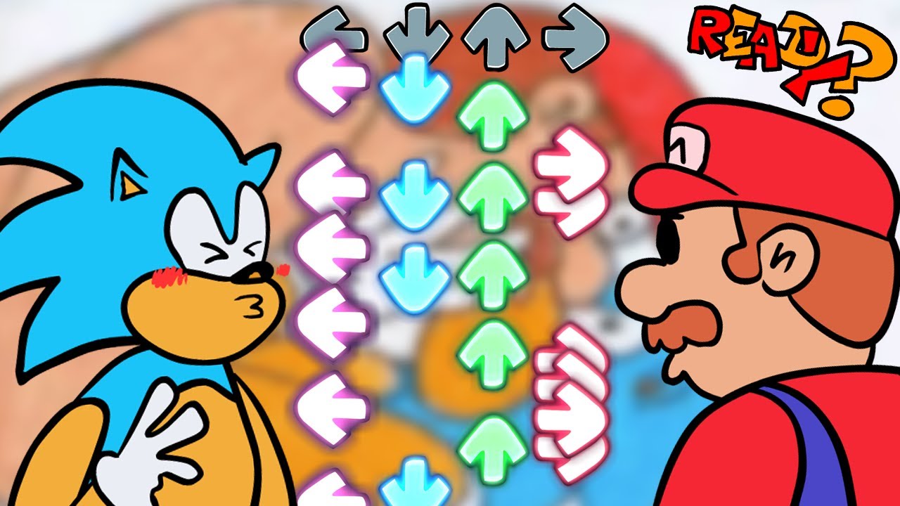 Mario and Sonic Kissing meme - Friday Night Funkin' - YouTube