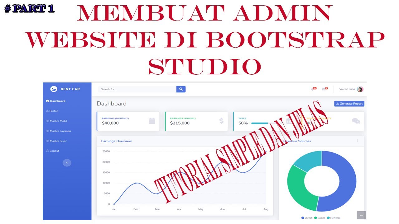 Membuat Admin Website Dengan Bootstrap Studio YouTube Membuat Admin Website Dengan Bootstrap Studio YouTube