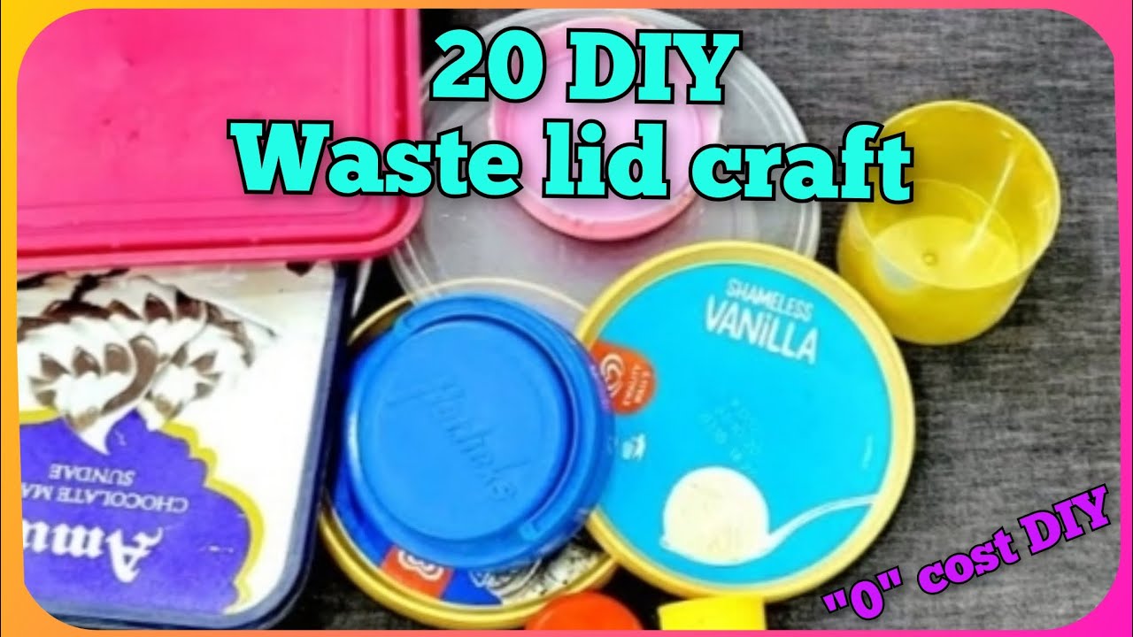 20 Useful things You can make with Plastic lids & Caps | Plastic lids ...