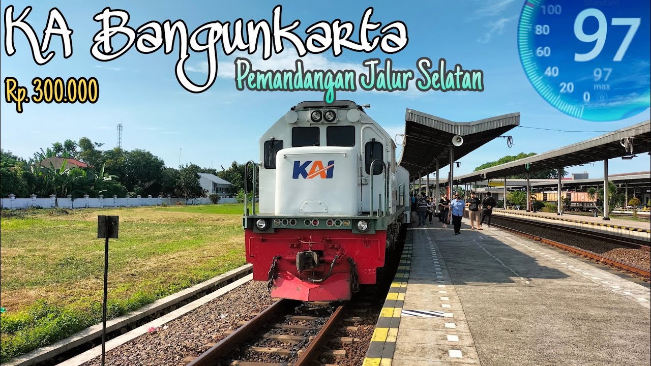 8 JAM NAIK KERETA EKONOMI TERNYAMAN !!! Naik KA BANGUNKARTA JAKARTA ...