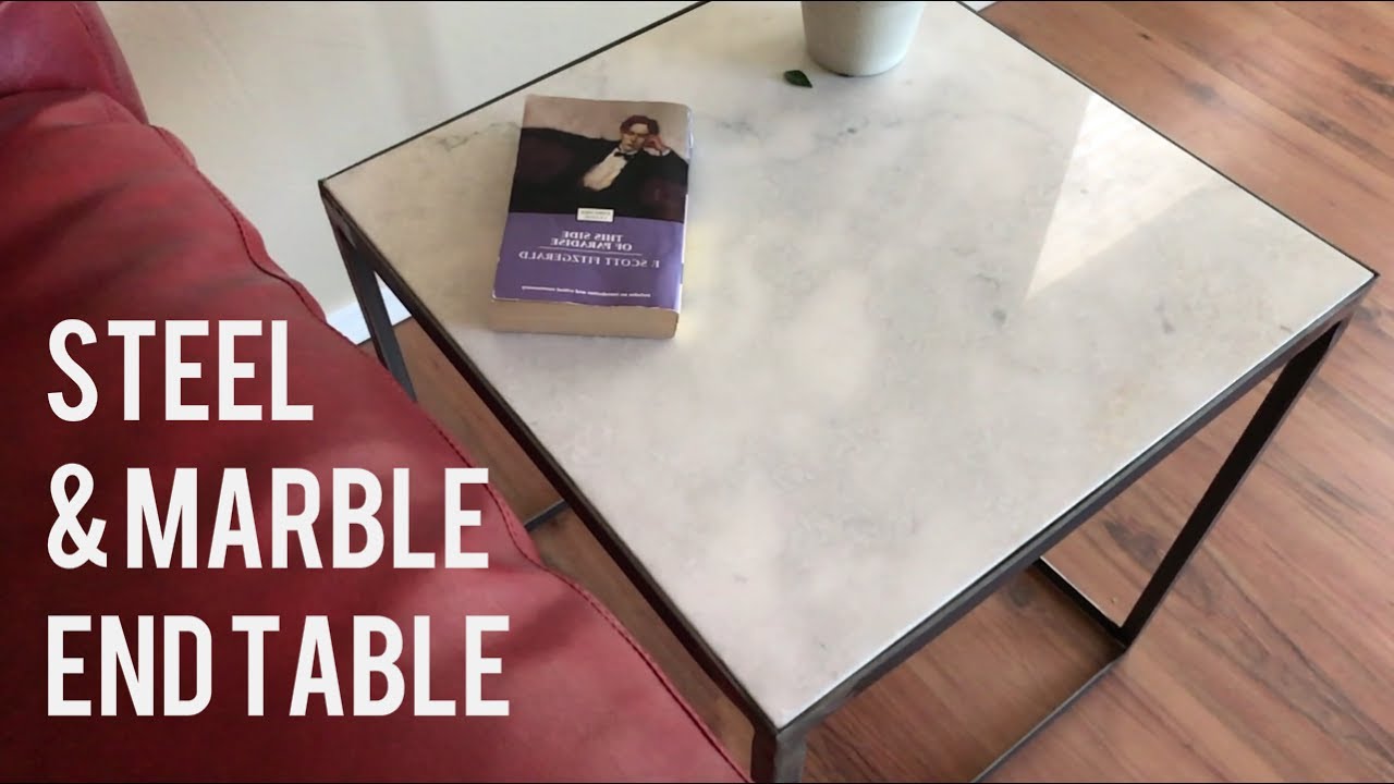 DIY Modern Side Table / End Table // Marble & Steel - YouTube