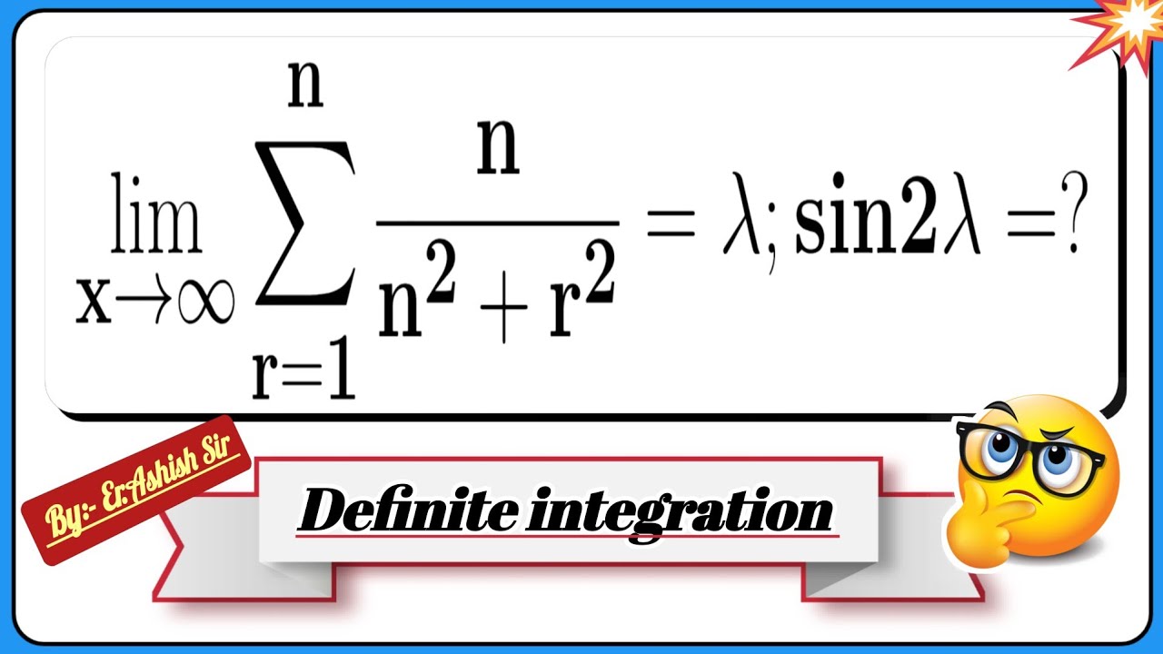 Sum of infinite series | Definite integration application | #maths ...