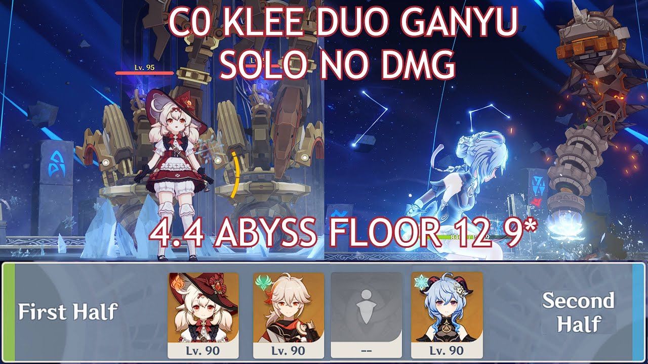 C0 R1 Klee Duo Ganyu Solo Floor 12 No Damage | Genshin Impact 4.4 ...