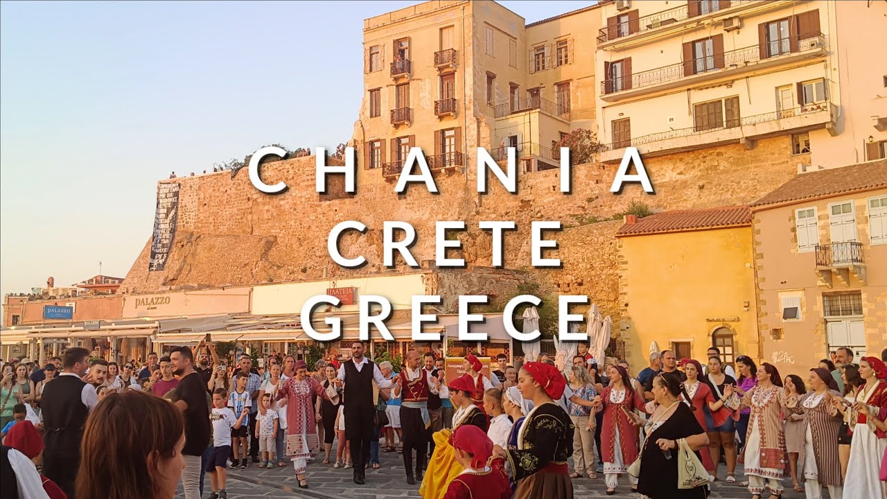 CHANIA Crete Greece 9th July 2024 Walking Tour - YouTube