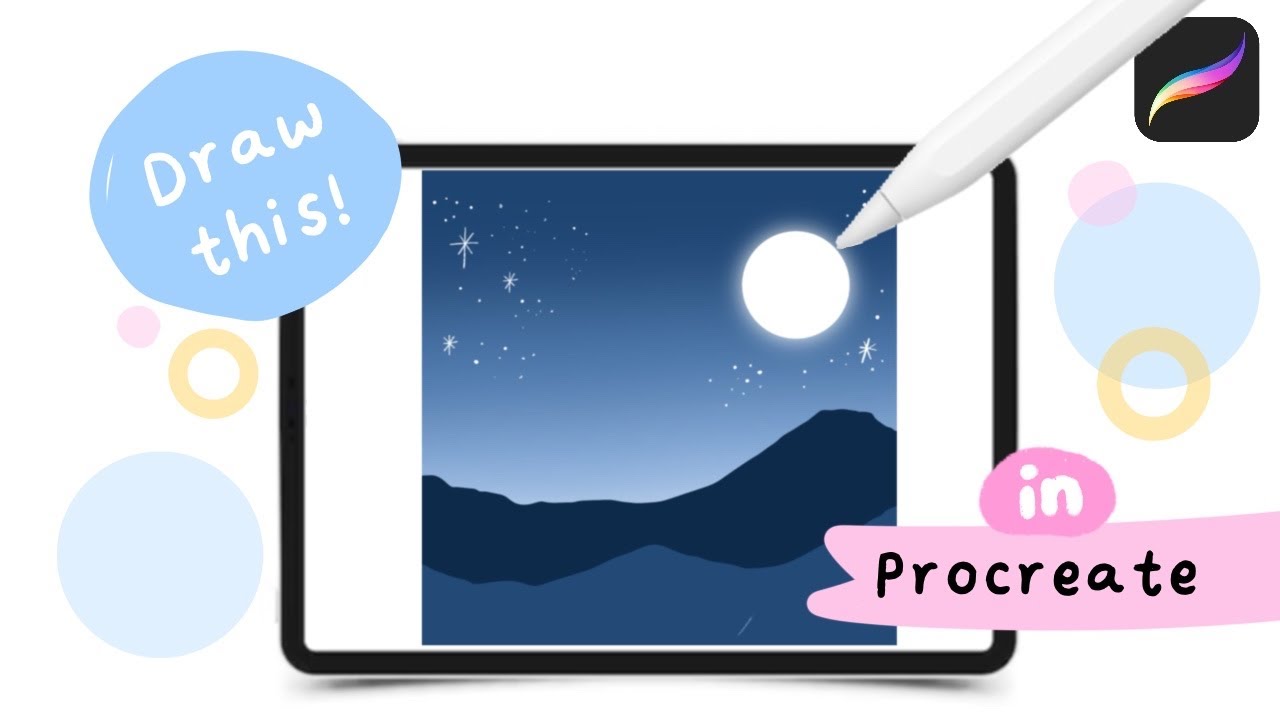 Tutorial Procreate menggambar pemandangan dengan mudah untuk pemula 🏔️ - YouTube