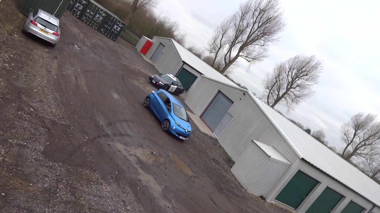 Chevrolet Impala CHP 9c1 vs Renault Zoe on private land - YouTube