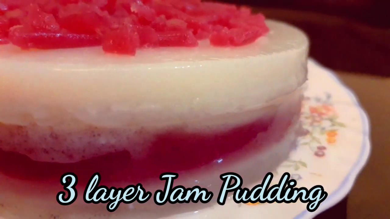 Jam 3 layer pudding | New recipe | The unique foodies - YouTube