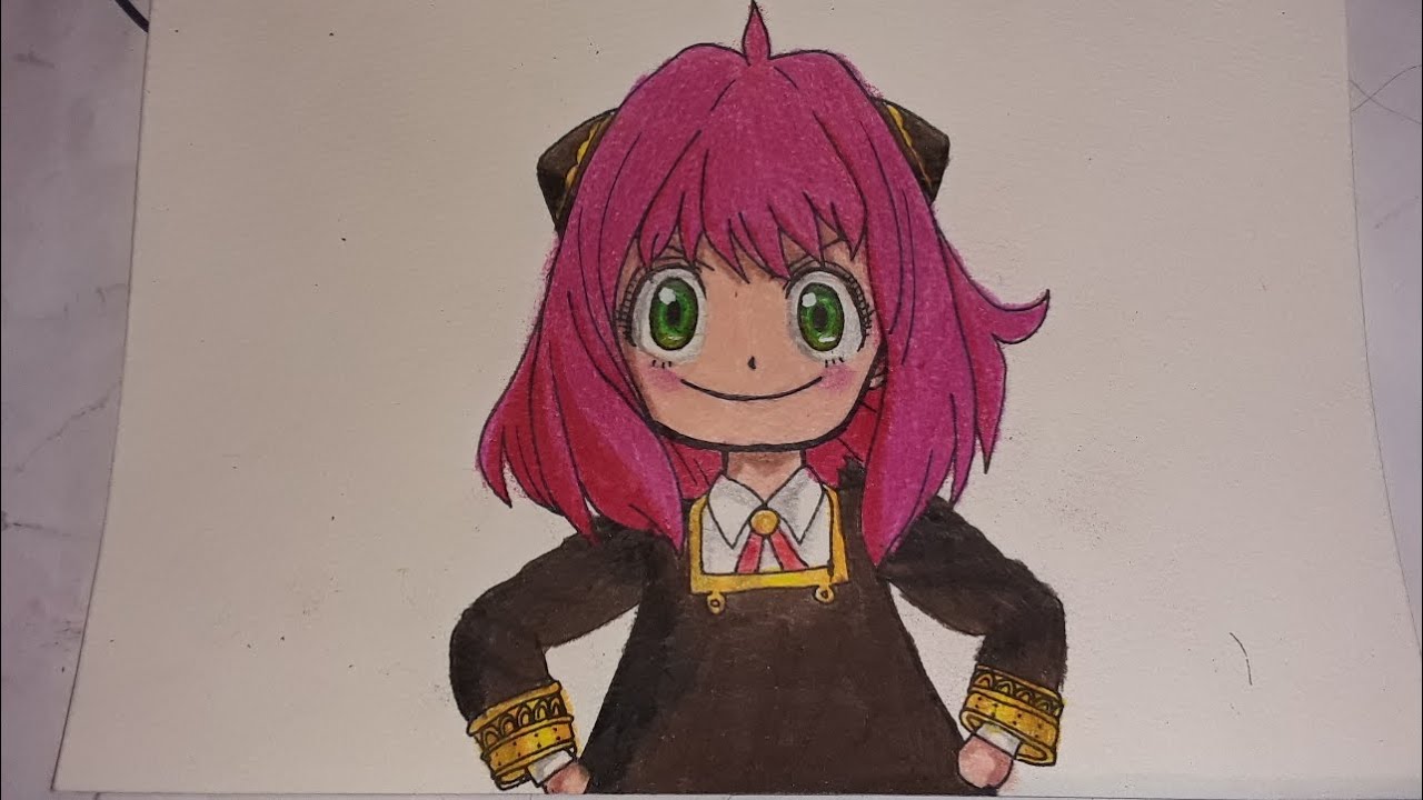 Drawing anay - spy x family anime - YouTube