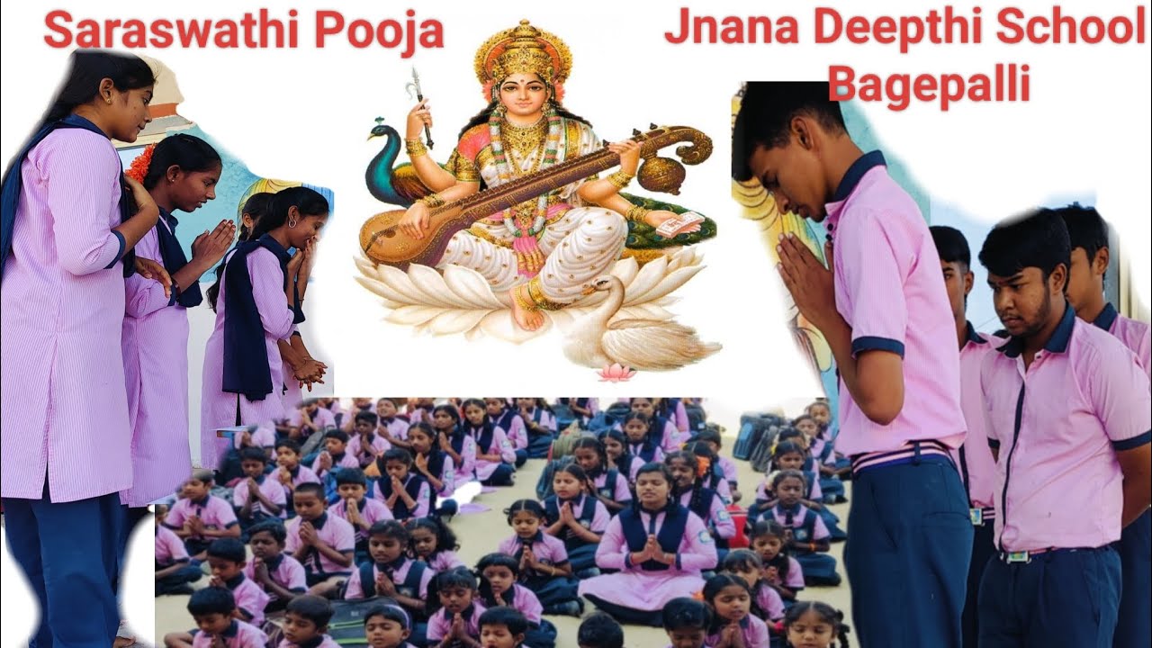 Jnana Deepthi School 🏫 Saraswathi Pooja 💐 #school #education # ...