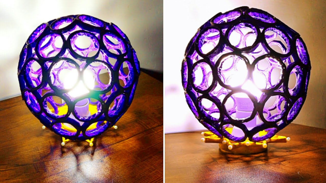 How To Make Paper Lamp Using Balloon 🎈 | DIY Paper Lamp Craft Idea ...