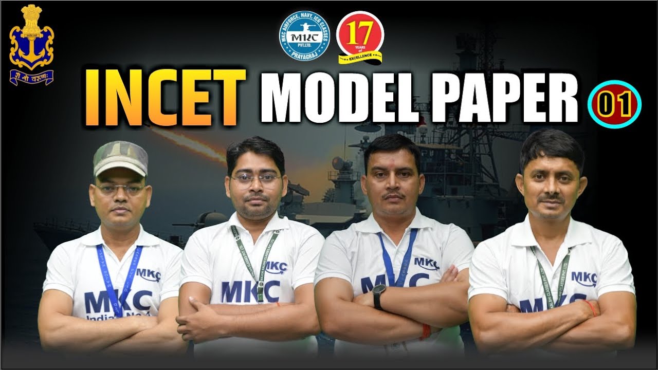 Indian Navy INCET 2024 | Model Paper 1 | Math's, English, History ...