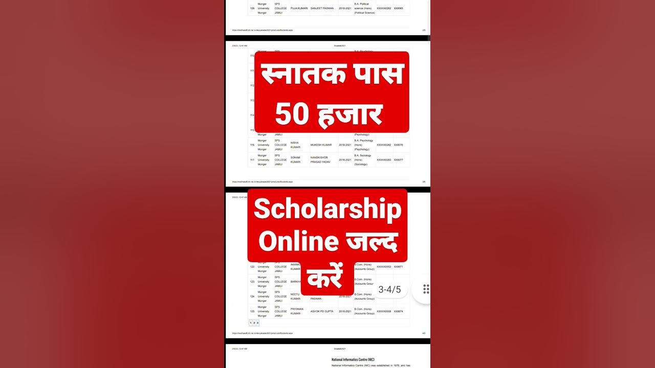 Bihar Snatak Pass Scholarship 2023 Online Last Date 2023 How To