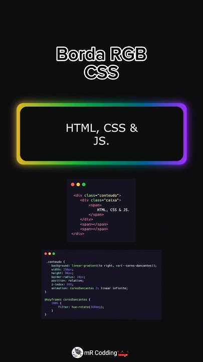RGB Border #mrcodding #html #shorts - YouTube