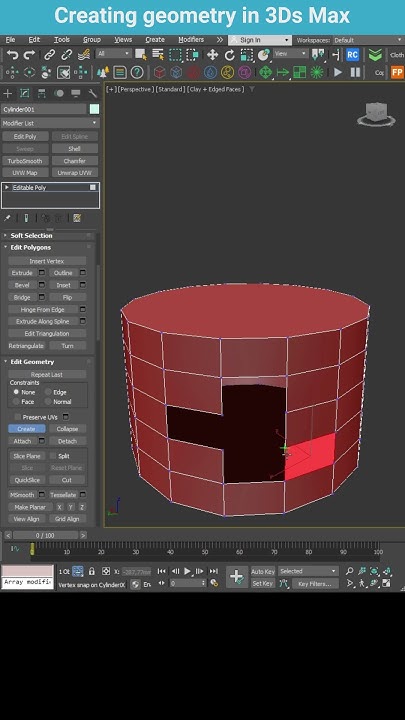 Creating New Polygons in the Editable Poly, in 3Ds Max #shorts #3dsmax #modeling - YouTube