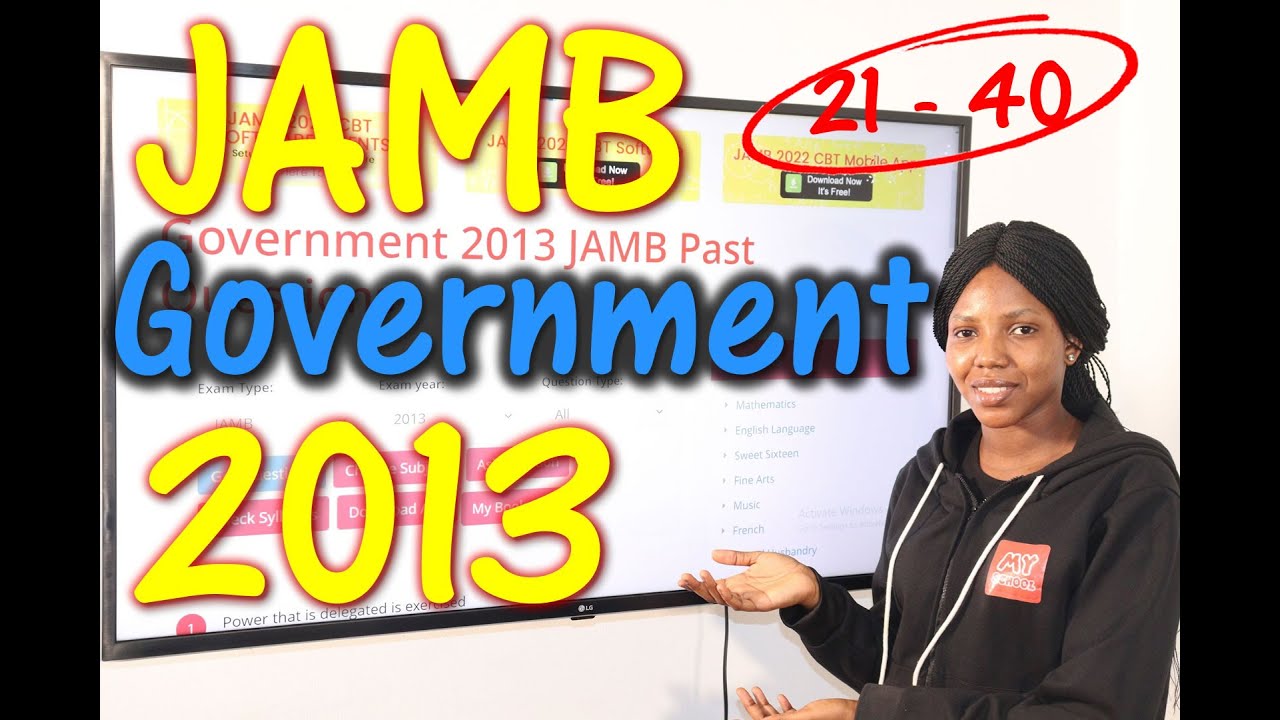 JAMB CBT Government 2013 Past Questions 21 - 40 - YouTube