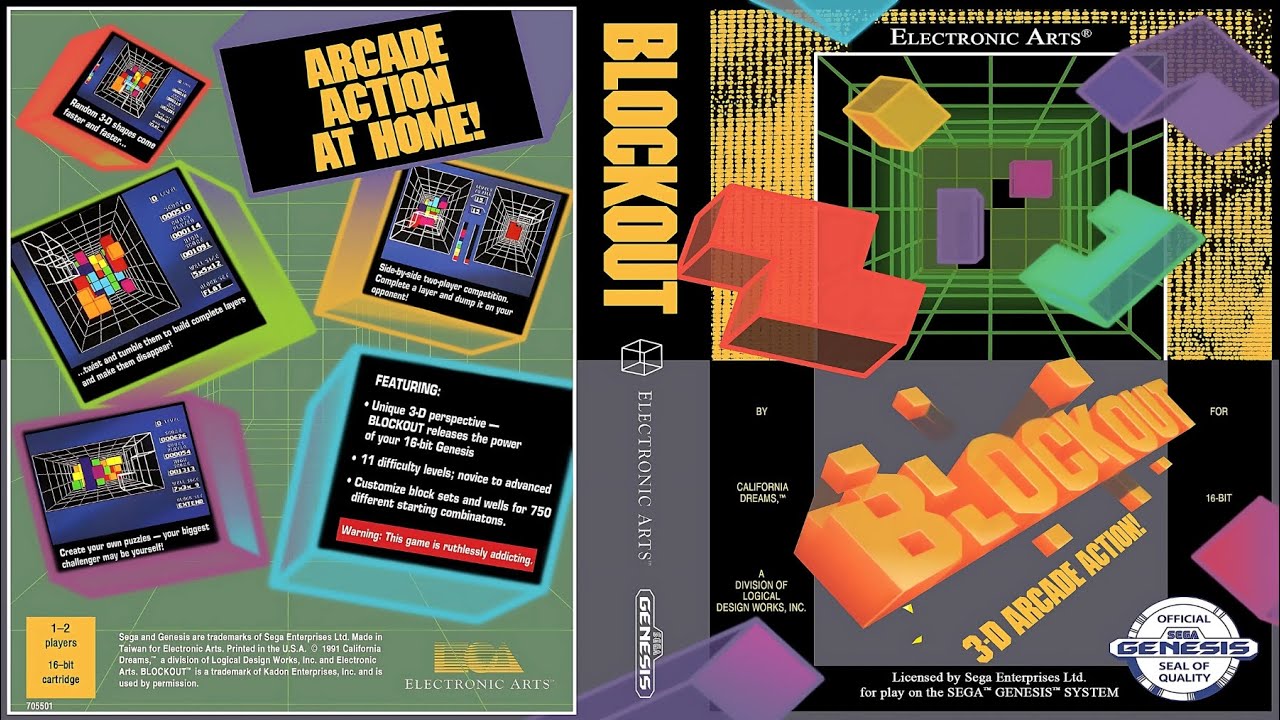 [𝐓𝐢𝐭𝐥𝐞 𝐓𝐡𝐞𝐦𝐞] Blockout (SEGA Genesis/Mega Drive Music) ⭐ - YouTube