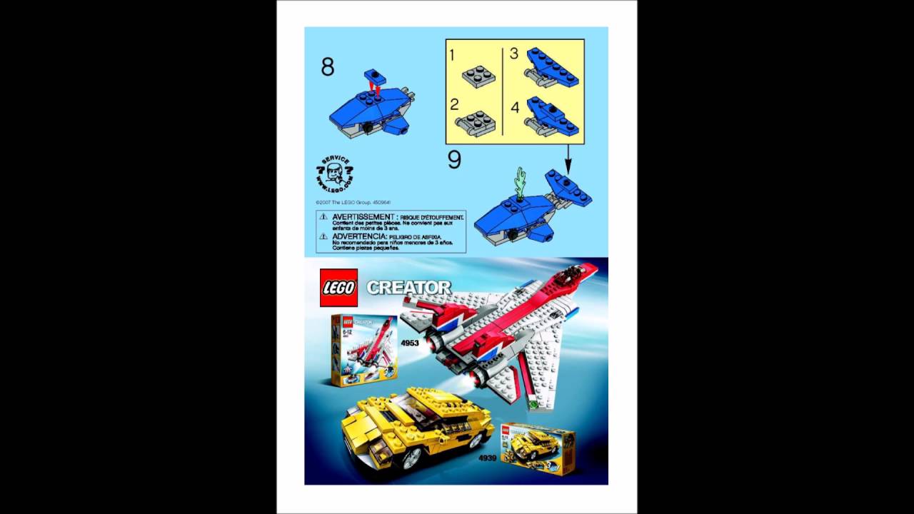 LEGO Creator 7871 Whale 3 in 1 Instructions DIY Book - YouTube