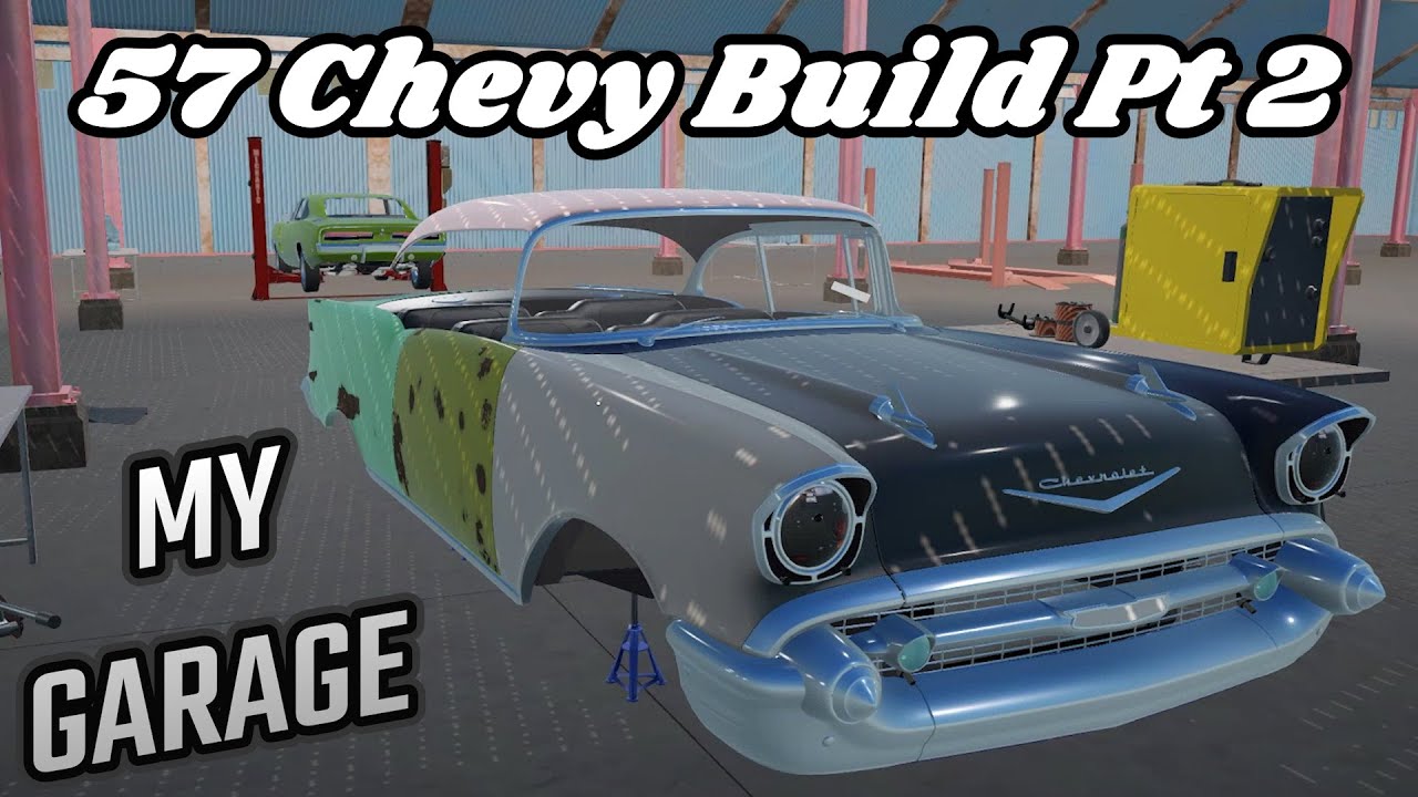 57 Chevy Belair Build Pt 2 my garage - YouTube