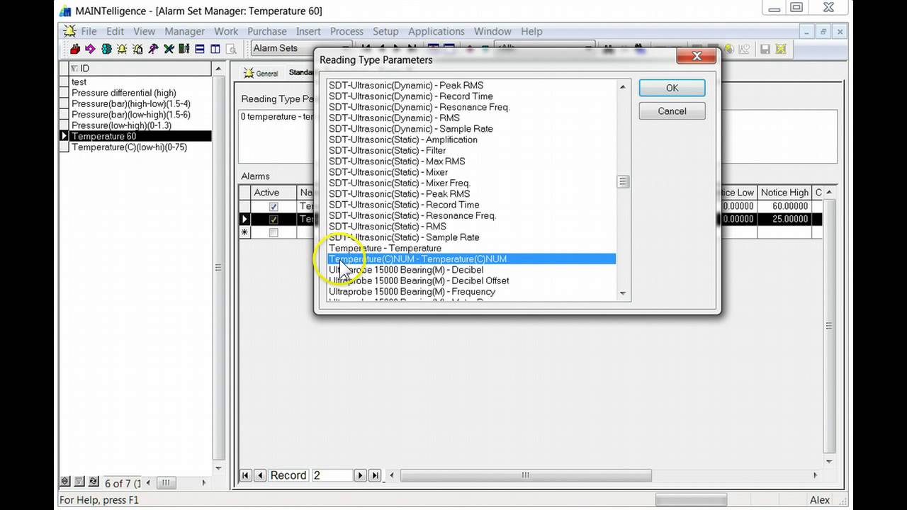 Numeric Alarms in MAINTelligence - YouTube
