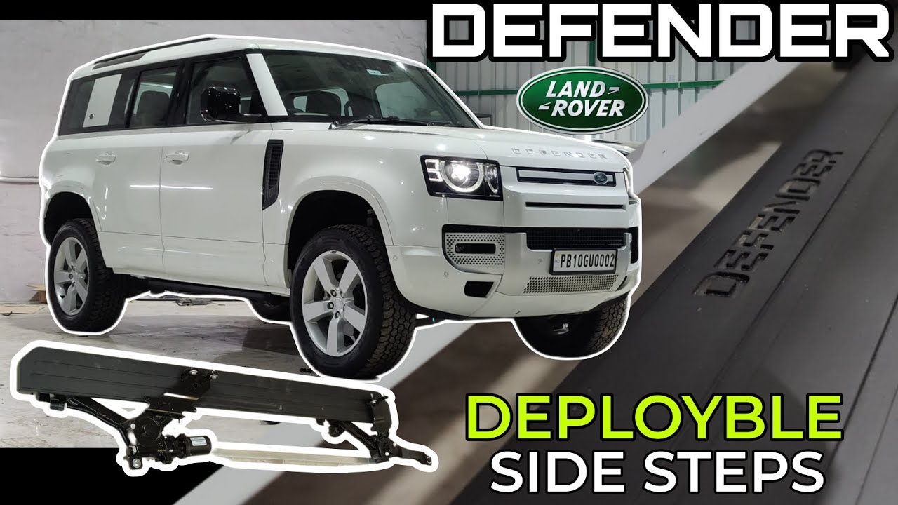 OEM Style Automatic Side Steps installed For Land Rover Defender ...