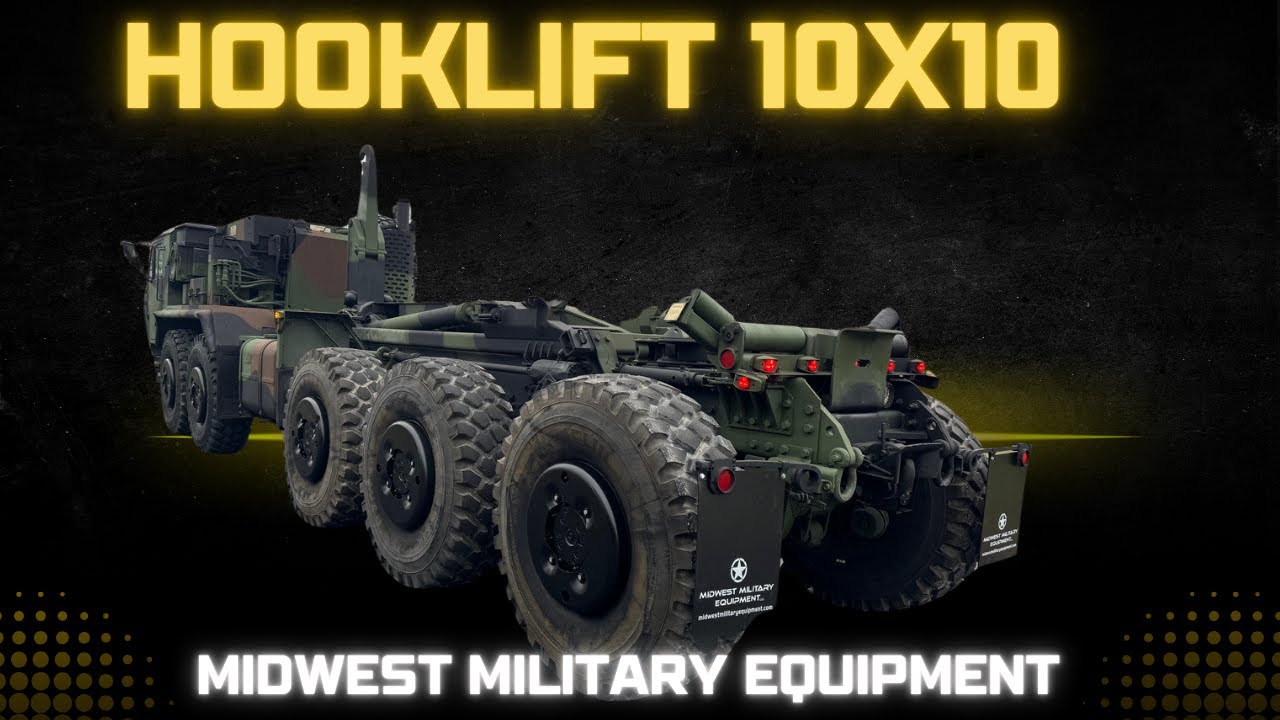 2007 Oshkosh M1075 10x10 PLS Hook Lift Truck - YouTube