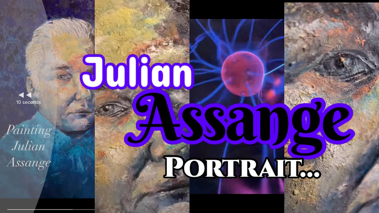 Julian Assange portrait develops - YouTube