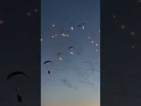 Fire in sky #acroparagliding #skydiving #travel #paragliding - YouTube