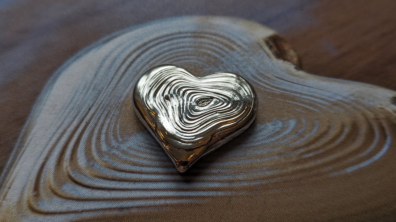 The Making of A Hand Poured Silver Heart For Stan & Ruth! - YouTube