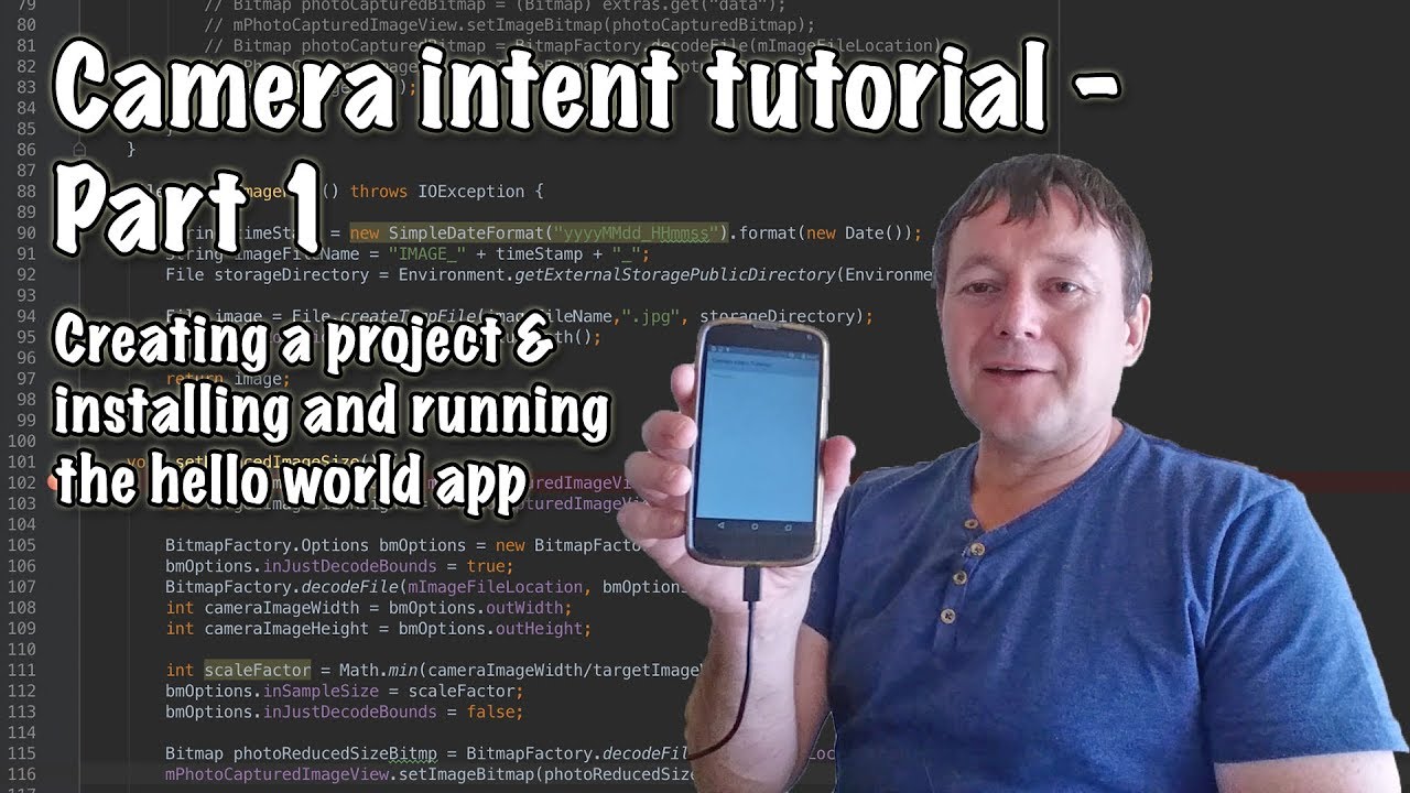 How To Create An Android Camera Using Intents Part 1 Youtube 7963