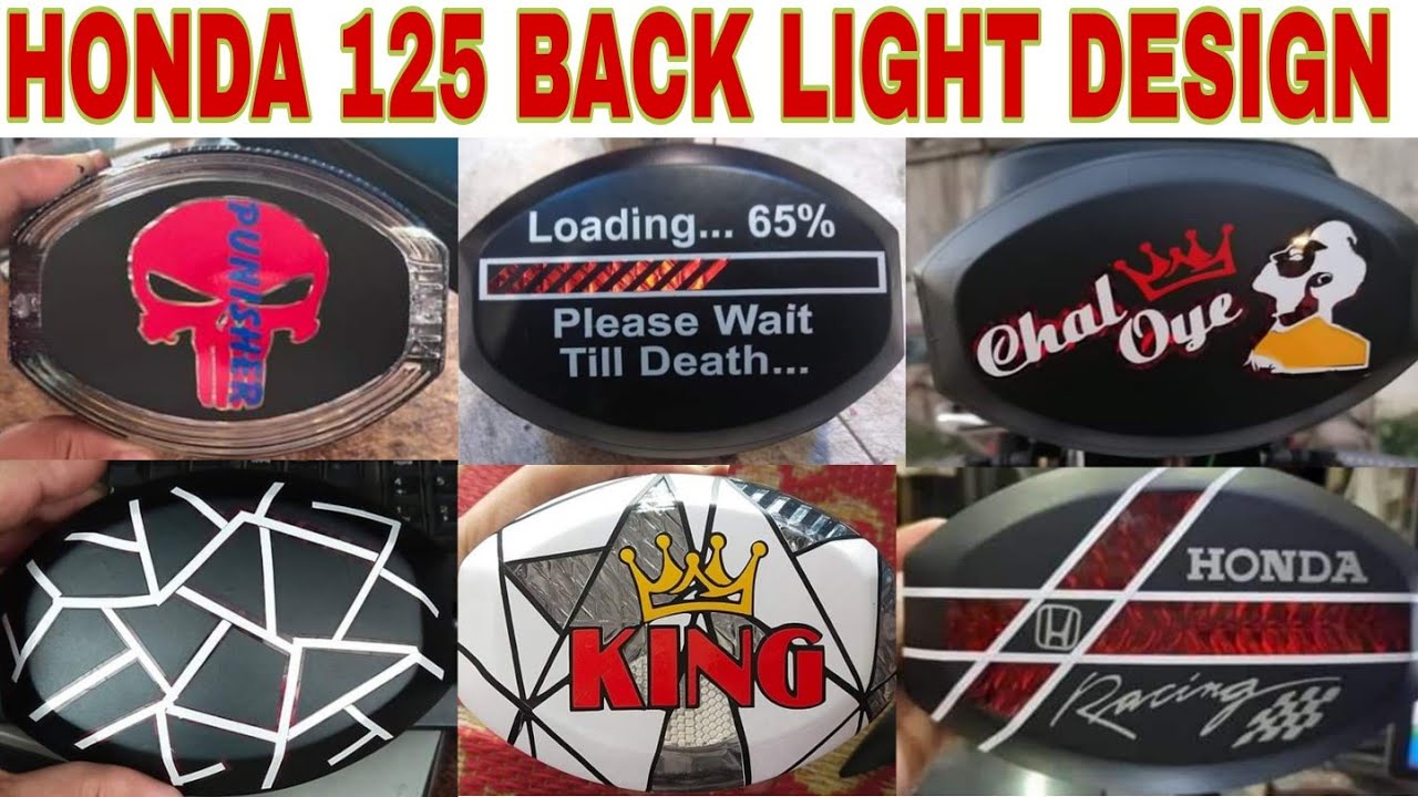 Honda cg 125 back light design || new design Honda 125 back light ...