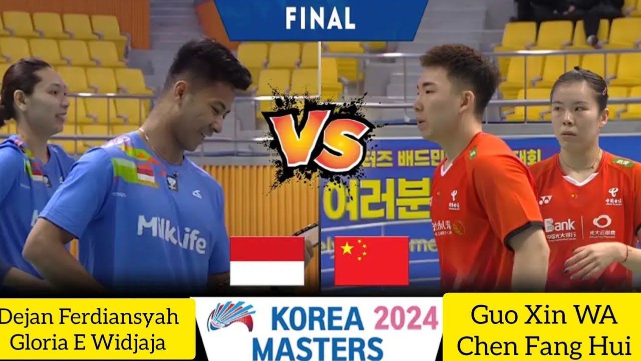 FINAL!! Dejan / Gloria (INA) vs Guo Xin Wa / Chen Fang Hui (CHA) KOREA ...