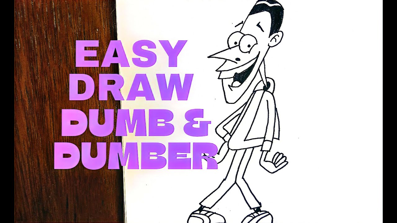 Easy Draw Dumb and Dumber Cartoon 🔥| Step by Step - YouTube