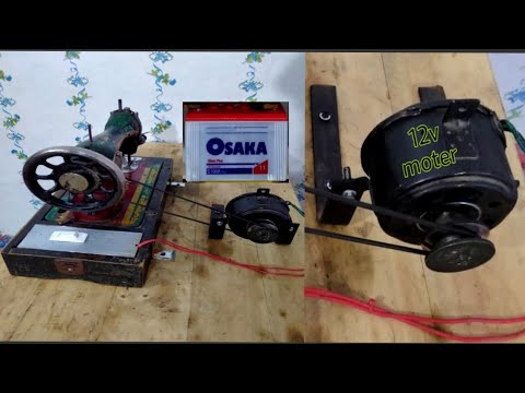Dc 12 volts sewing machine. Use dc 12 volts moter and 100 amp battery ...