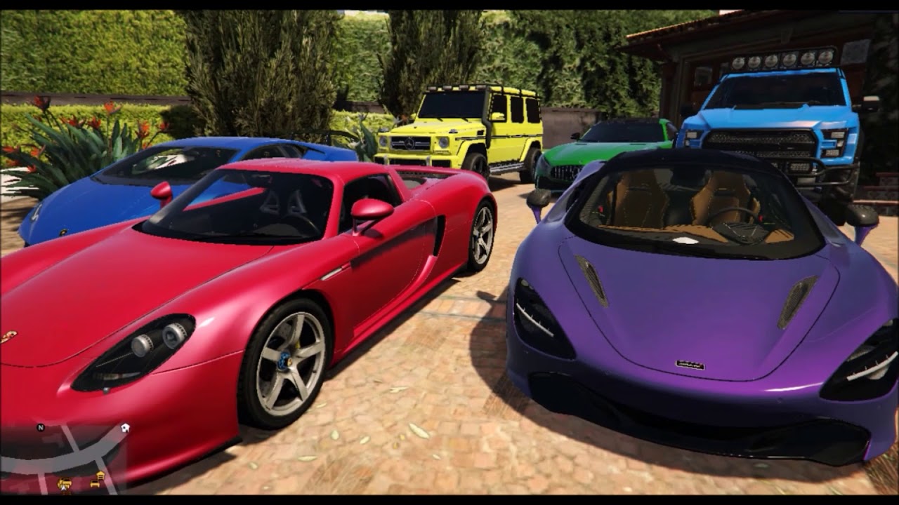 coches de salomundo salomondrin en GTA V!! ¨tour del garage¨ - YouTube