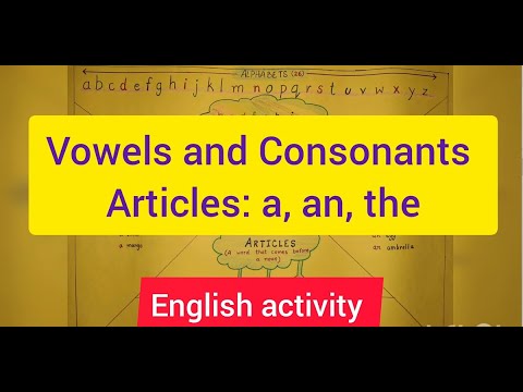 Consonants and vowels | Articles: a, an and the | English activity ...
