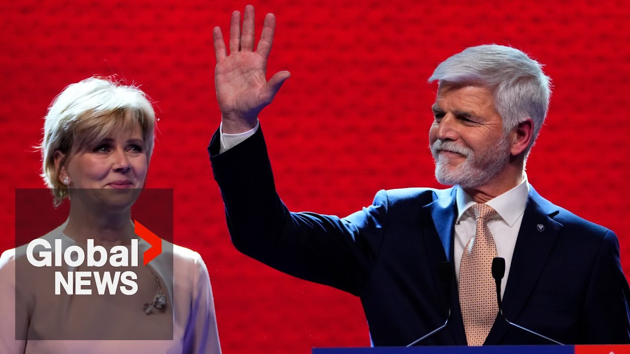 Winner of Czech presidential election, Pavel, thanks supporters - YouTube