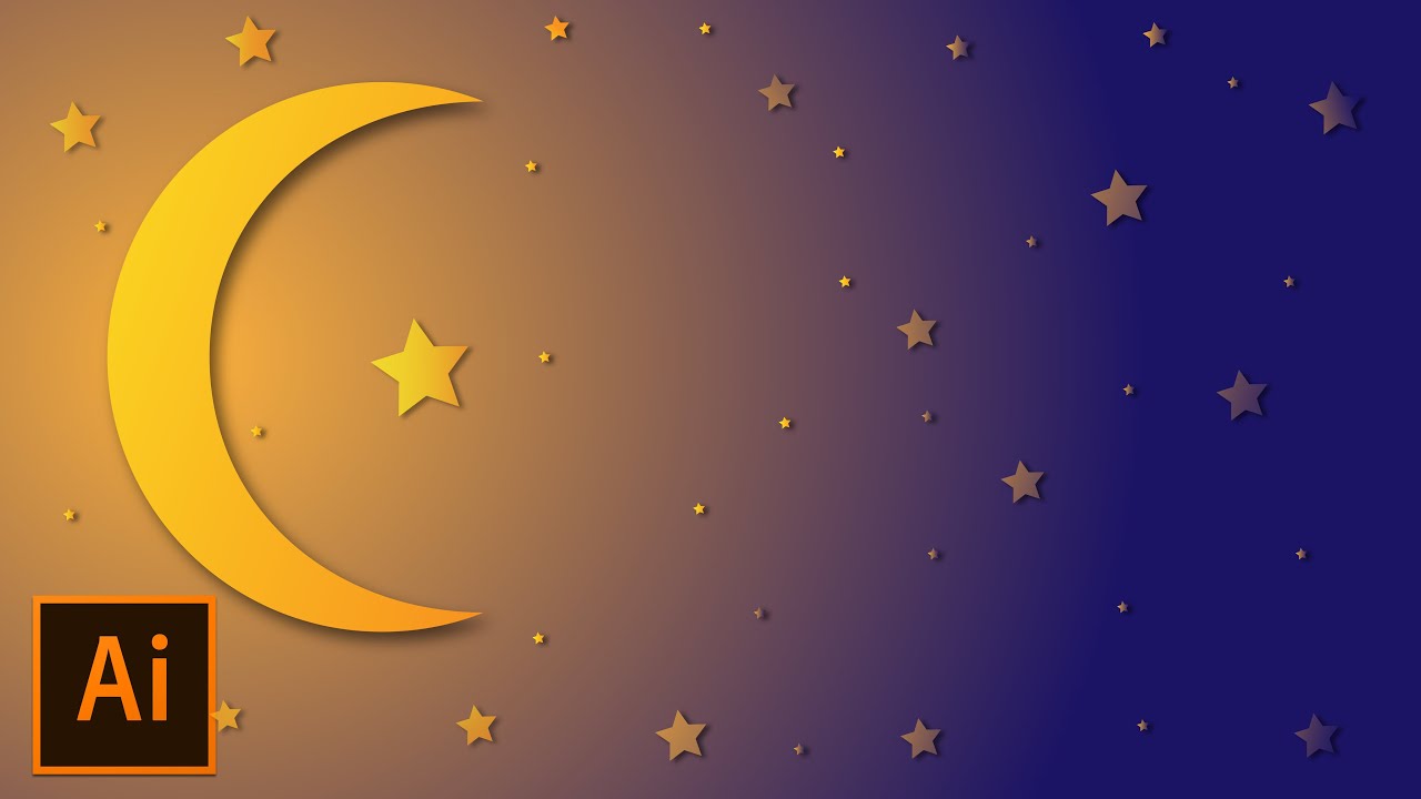How To Draw Crescent Moon Adobe Illustrator Tutorial YouTube How To Draw Crescent Moon Adobe Illustrator Tutorial YouTube