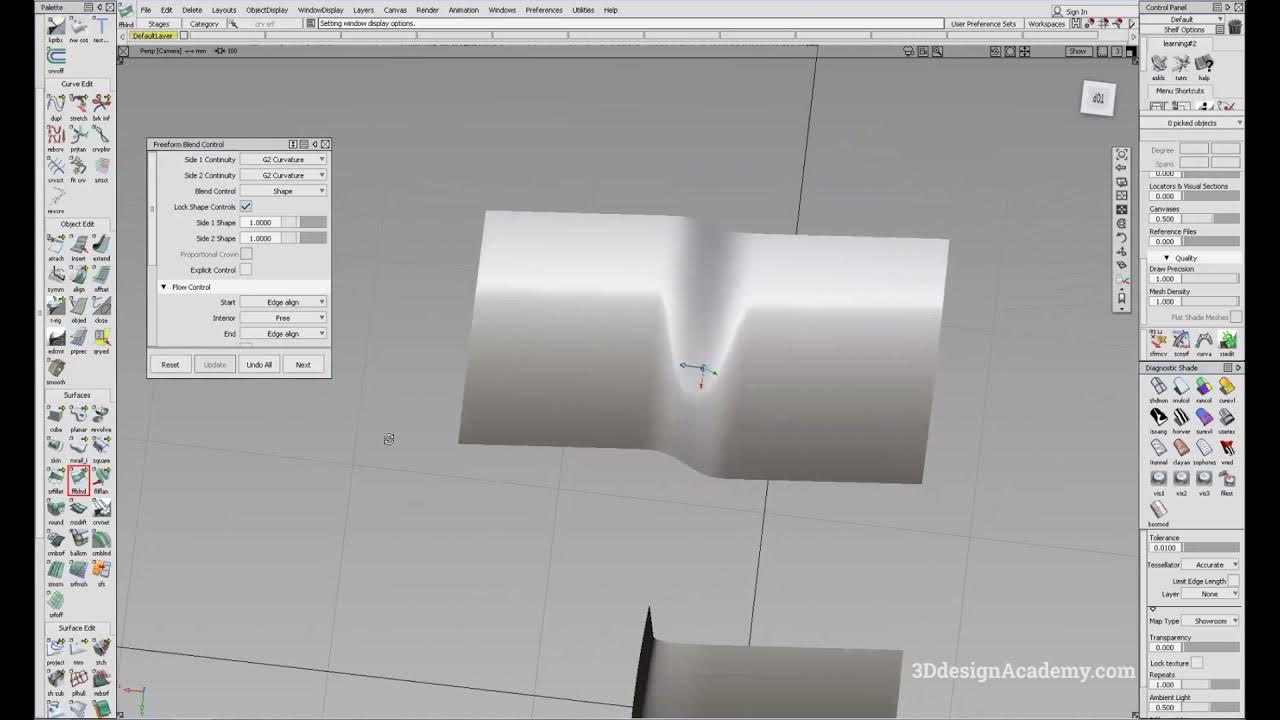 Autodesk Alias Basic Tutorials 23 - Freeform Blend - YouTube