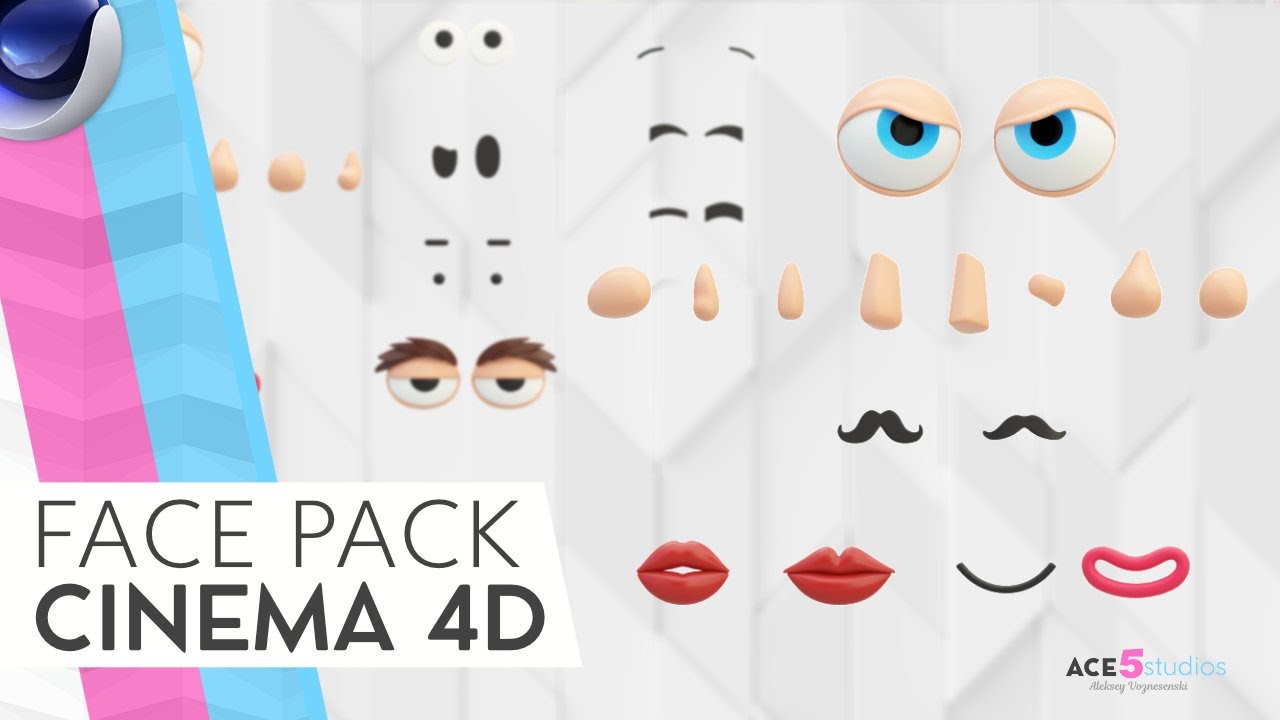 Face Pack - Cinema 4D - Rigged - YouTube