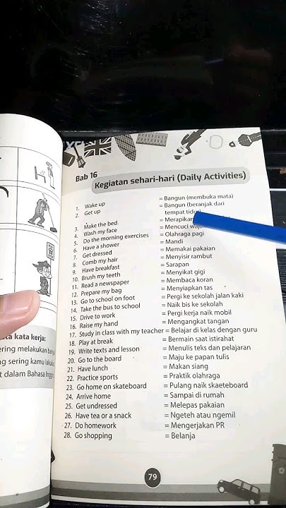 DAILY ACTIVITIES DALAM BAHASA INGGRIS BESERTA ARTINYA - YouTube