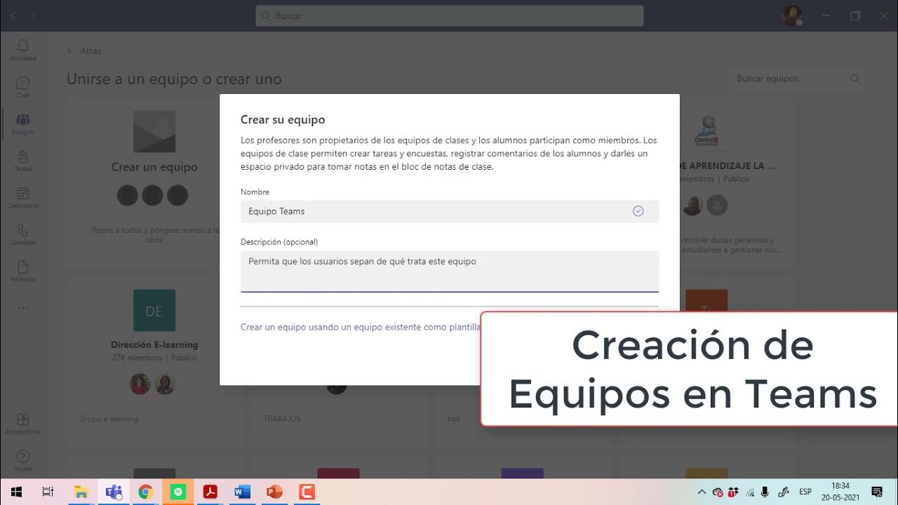 1 Crear Equipo en Teams - YouTube