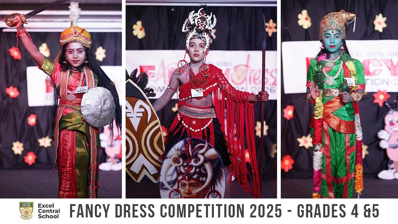 Grade 4 & 5 Fancy Dress Competition | Excel Central School - YouTube