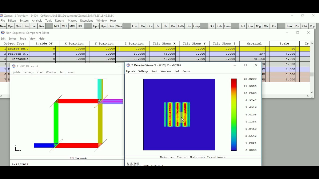 Design/Simulation of Simple Interferometer in ZEMAX - YouTube