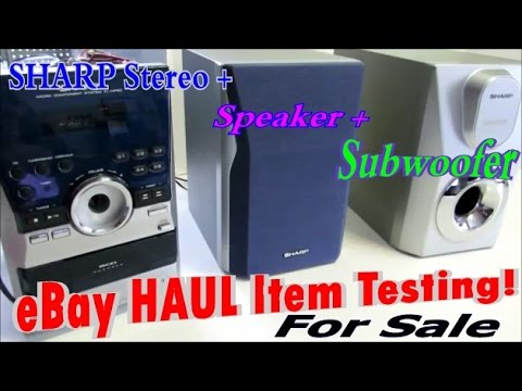 Sharp Mini Stereo System + Speaker + Subwoofer TEST eBay For Sale - YouTube