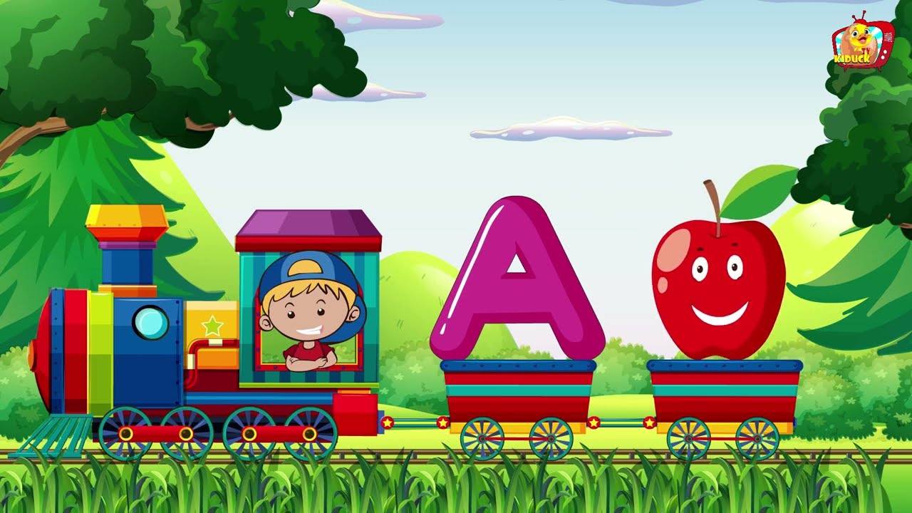 Alphabet Train - A for Apple | Learn ABC With ChukChuk Train | Phonics ...